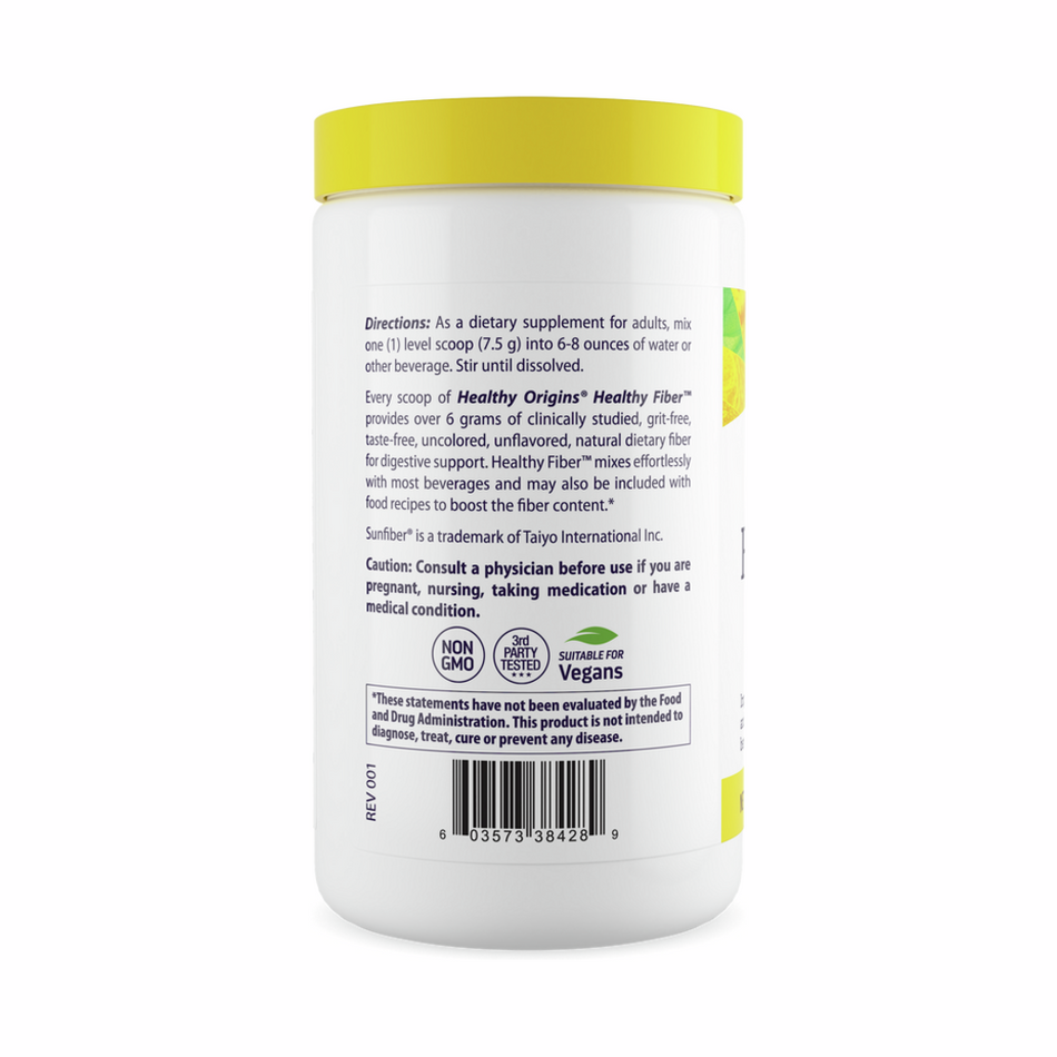 Healthy Fiber (PHGG) - 225g | Healthy Origins | Supplement Hub UK