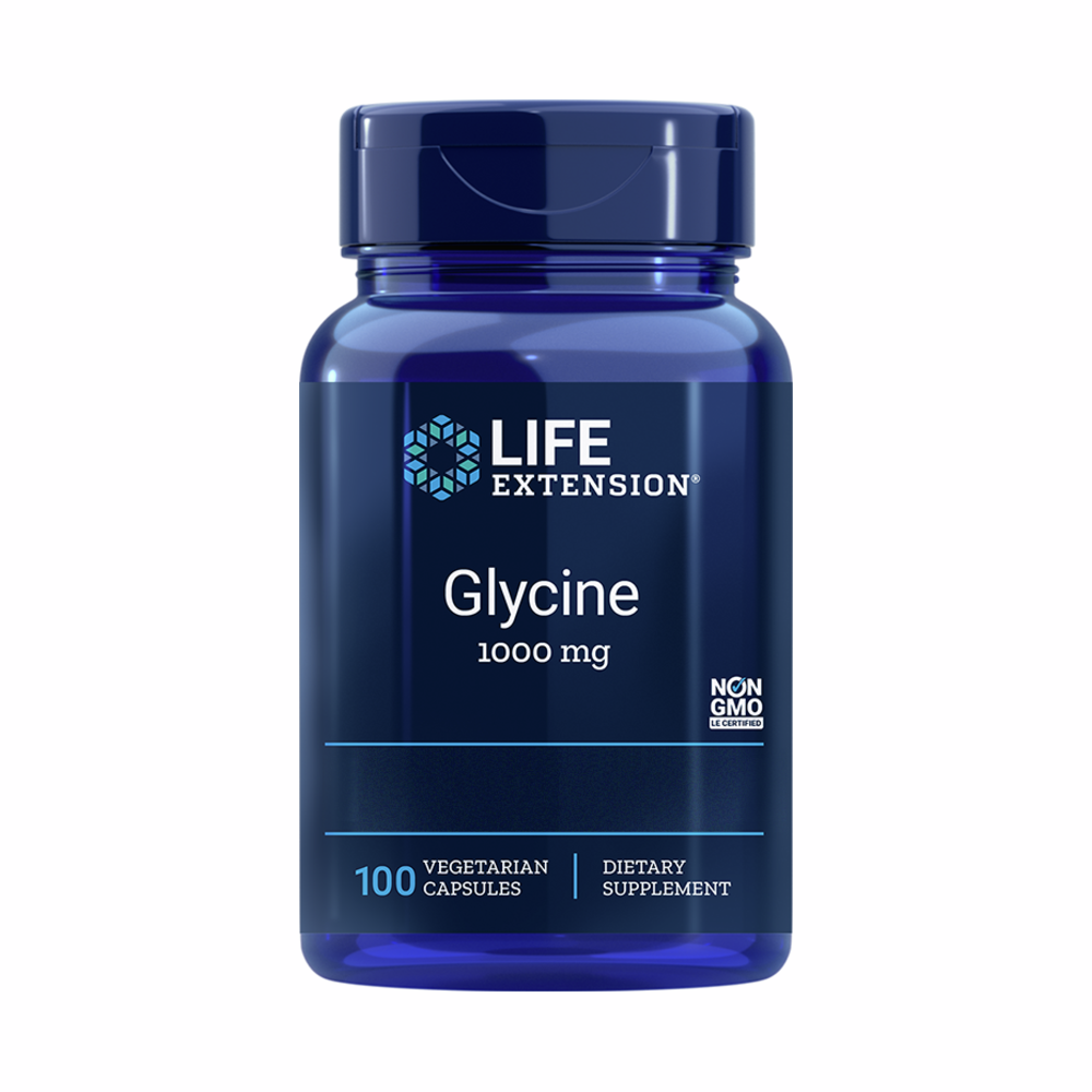 Glycine 1,000mg | 100 Capsules | Life Extension | Supplement Hub UK