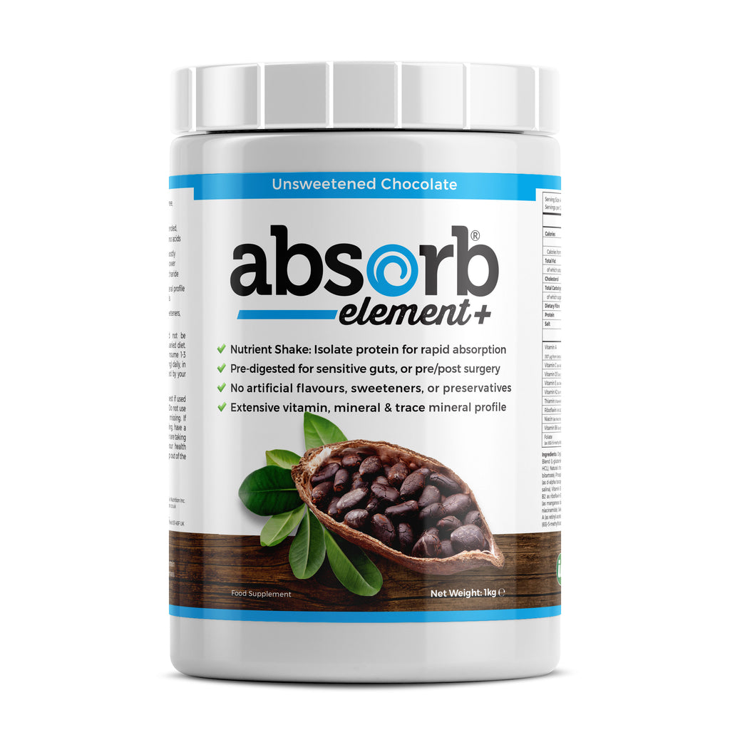 Absorb Element+ Unsweetened Chocolate Diet Supplement - 1kg