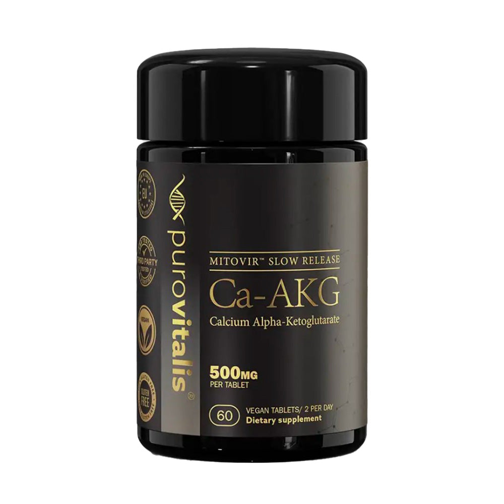 Calcium AKG - 60 Tablets | Purovitalis | Supplement Hub